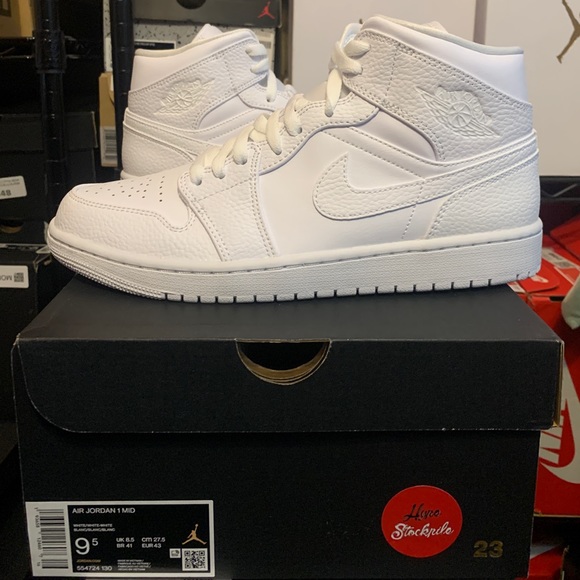 Jordan | Shoes | Nike Air Jordan Mid Triple White Shoes 55472413 Mens ...